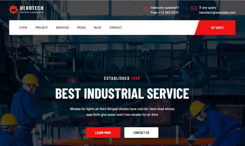 15 Best Construction HTML Templates