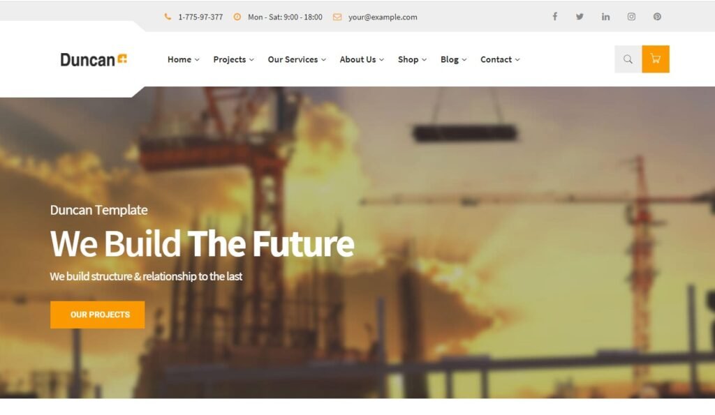 15 Best Construction HTML Templates